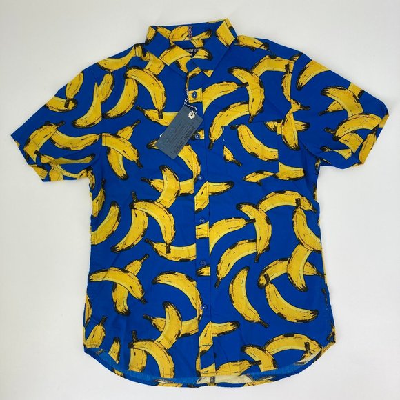 Amongst Others | Shirts | Amongst Others Blue Yellow Banana Aloha Shirt ...